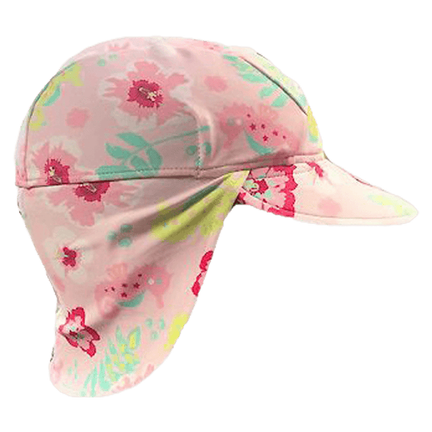 Solhatt UPF50+ for barn og baby - Rosa blomster – BarniSolen.no